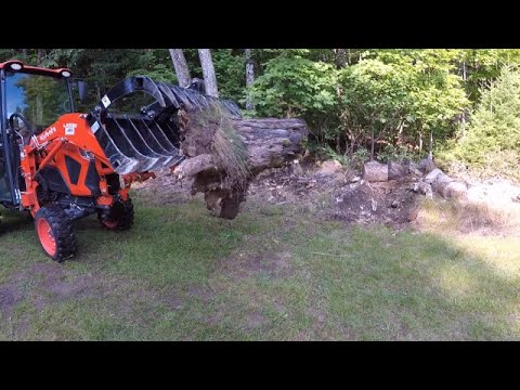 452 Target Range Improvements. Kubota LX2610 Tractor. HLA Root Rake ...