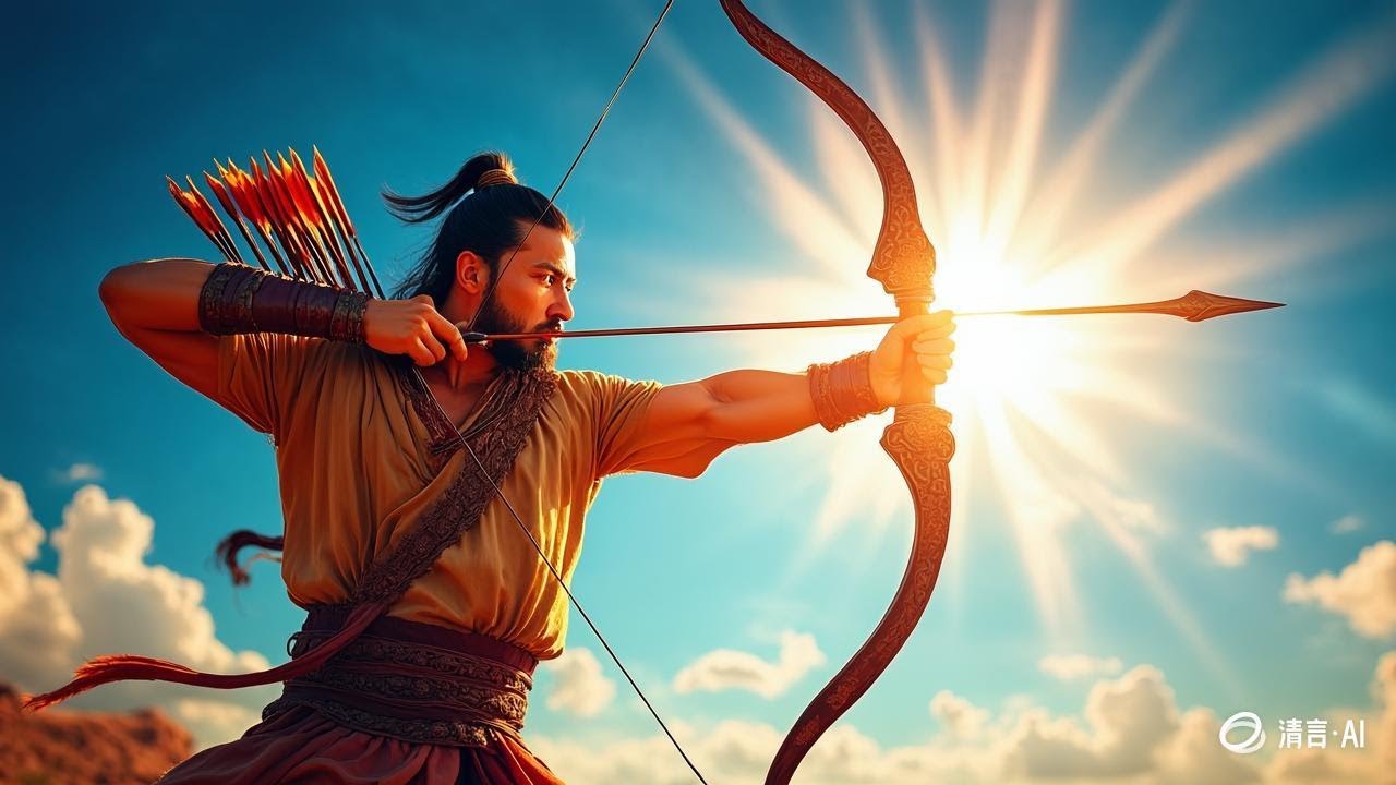 Hou Yi Shoots Down Nine Suns-羿射九日的故事源于中国上古神话，讲述了英雄后羿拯救人间的壮举。 - YouTube