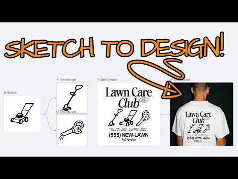 How To Turn Sketches Into Full T-Shirt Designs With Kittl Flows