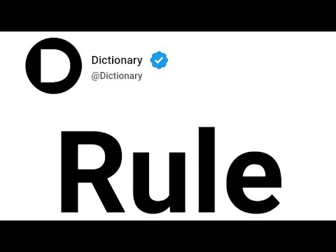 Rule Meaning In English - YouTube