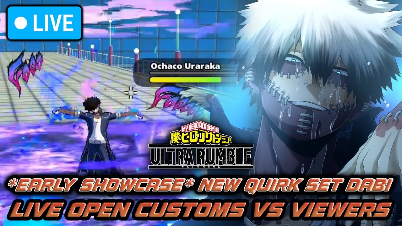 *EARLY ACCESS* DABI'S NEW QUIRK SET IN MY HERO ULTRA RUMBLE LIVE VS ...