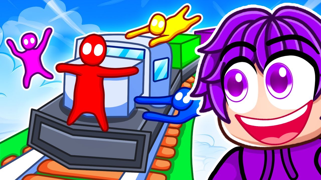 4 Friends on 1 TRAIN… (GANG BEASTS) - YouTube