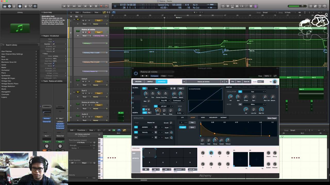 Logic Pro X Tutorial. House Saw Bass in Alchemy (Robina - All night ...