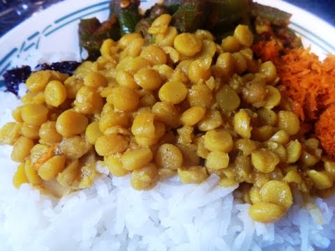 Dhal Curry Sri Lankan Style (Channa Dhal/Kadala Parippu/Yellow Lentils ...