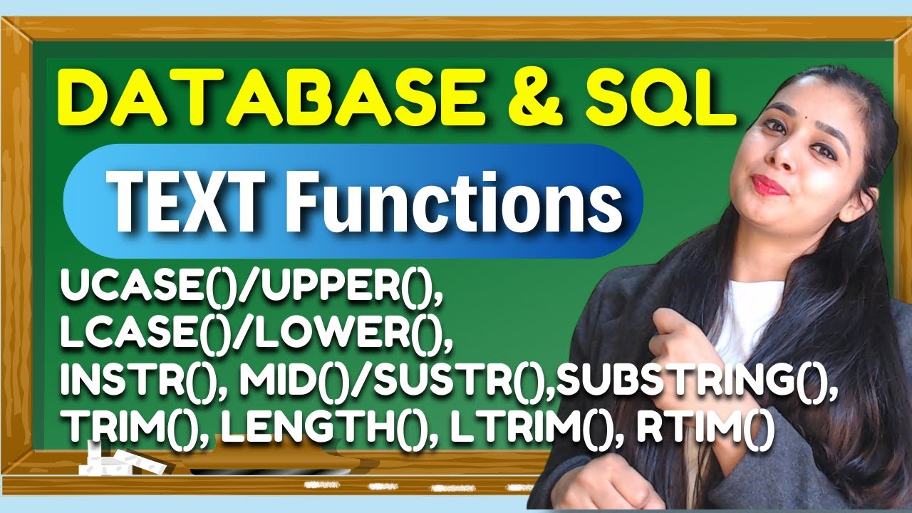 Database And Sql Text Functions Class 12 Ip Class12ip Cbseboardexam2021latestnews Sql