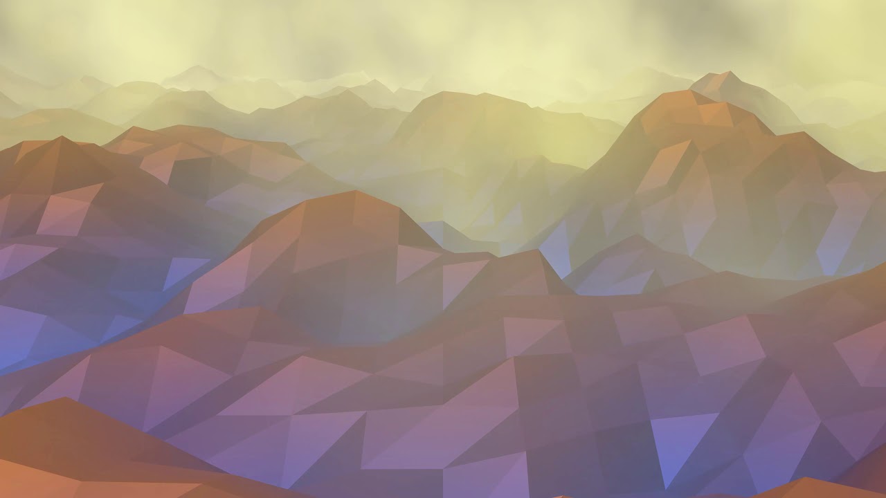 Abstract Mountain Fly Animation with Fog Mist Polygon | Free 4K ...
