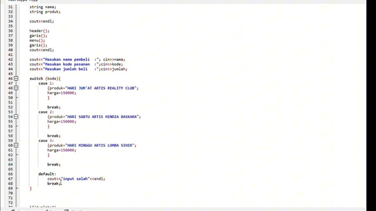 Proyek Akhir Tugas Algoritma - Pemrograman tiket konser dengan mengunakan bahasa C++ - YouTube
