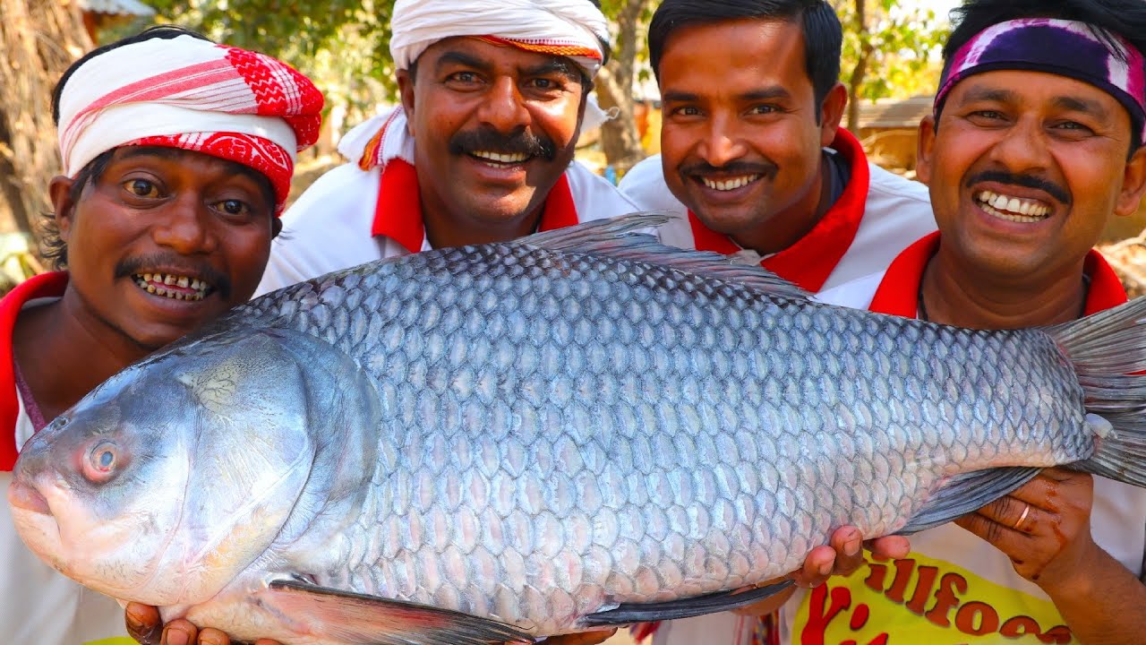 14kg big Katla Fish curry | Bengali style cooking deshi Katla Fish ...
