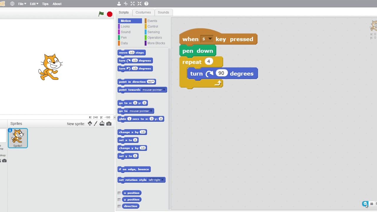 How To Make A Square In Scratch 2 0 YouTube How To Make A Square In Scratch 2 0 YouTube