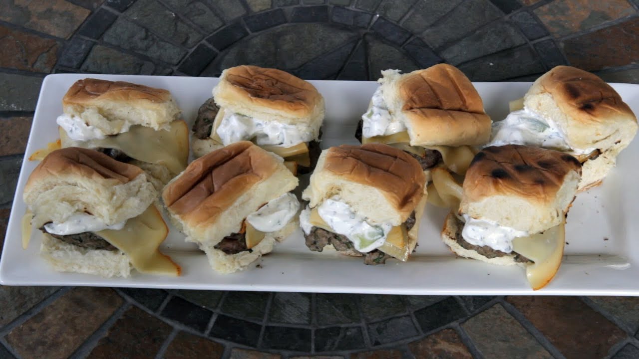 Lamb Sliders with Cucumber Sauce Recipe on Fire Magic Echelon Diamond ...