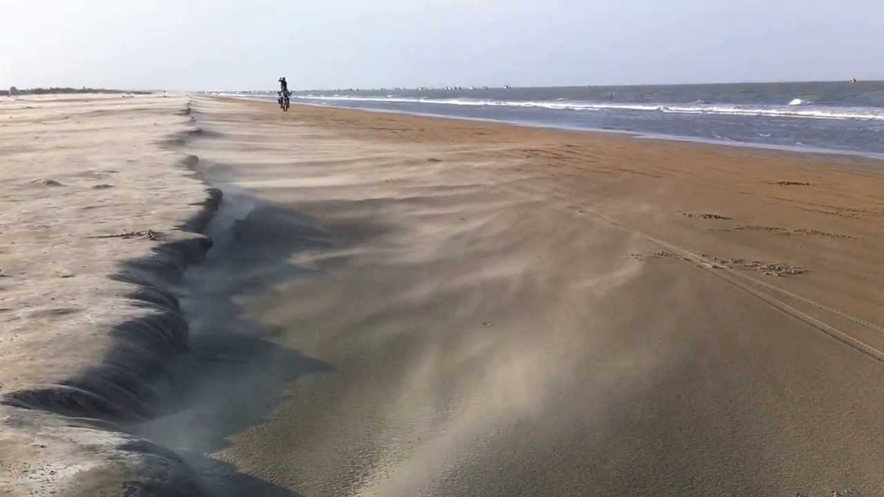 Lovely wind blows in Vedaranyam beach. - YouTube