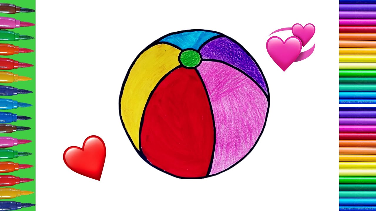 Easy Ball Drawing for kids |How to draw ball - YouTube
