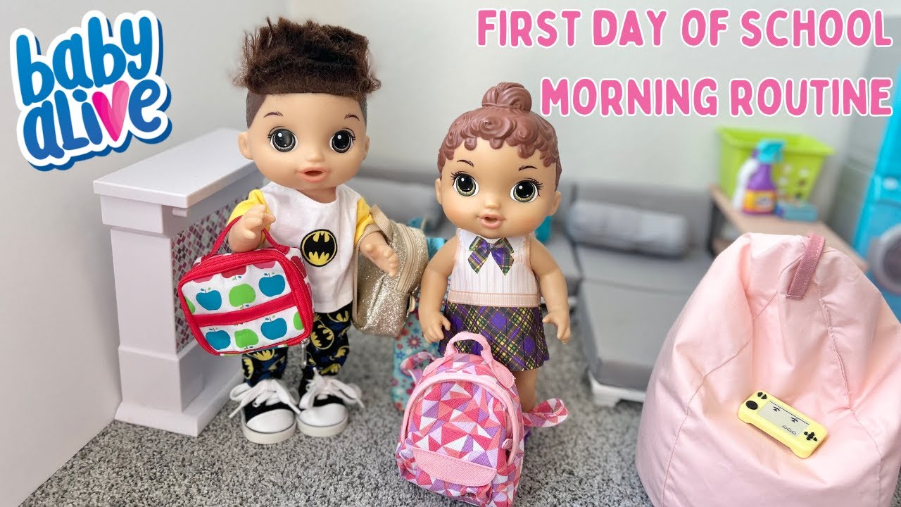 Baby Alive Dolls First Day of School Morning Routine with Drake and ...