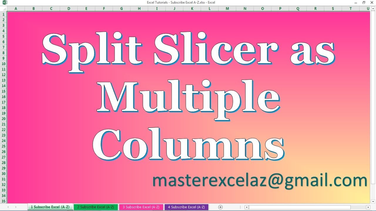 How To Split Slicer One Column Into Multiple Columns In MS Excel 2013 How To Split Slicer One Column Into Multiple Columns In MS Excel 2013