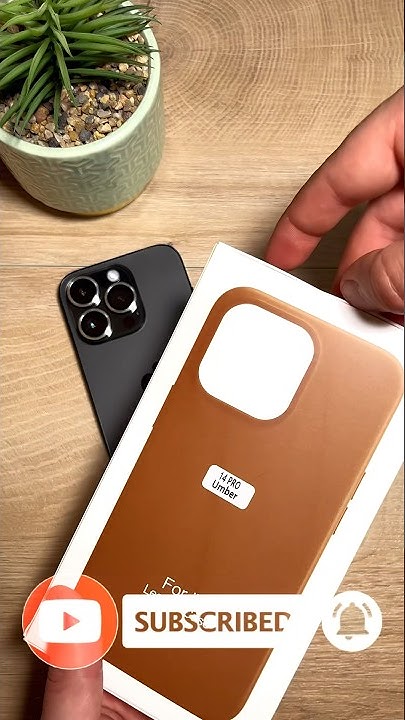 iPhone 14 Pro leather Case (Umber) unboxing.#shorts #apple #unboxing #umber #short #trending ...