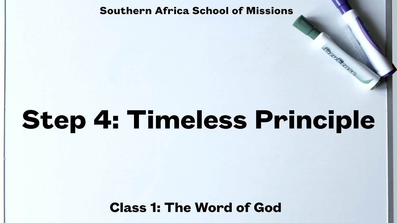 The Word of God - Timeless Principle - YouTube