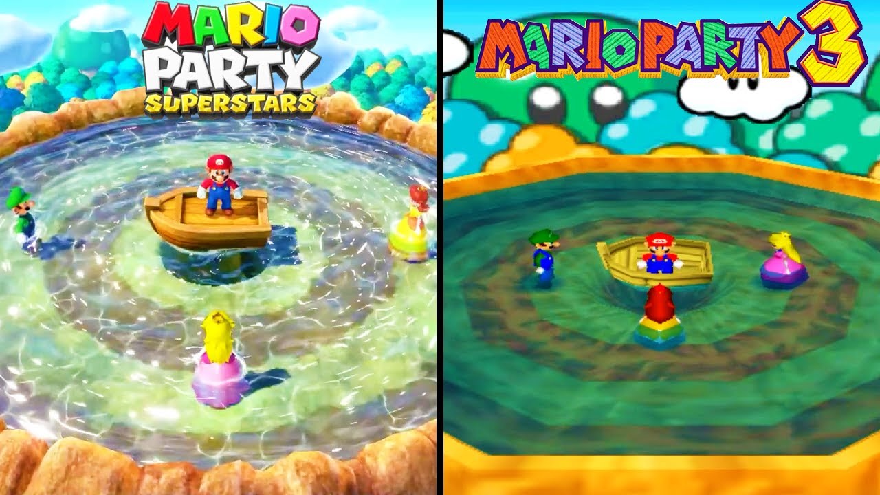 Comparison of Tidal Toss Minigames in Mario Party (2000-2021) - YouTube