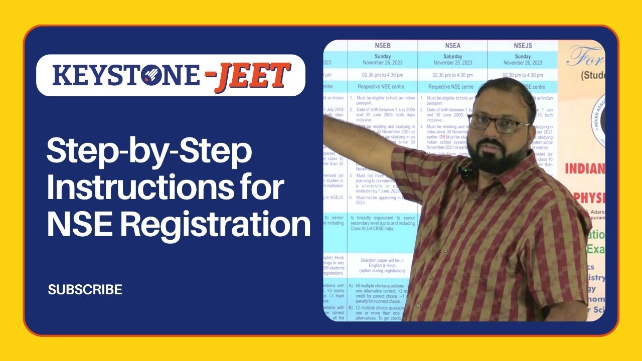 Step-by-Step Instructions for NSE Registration - YouTube