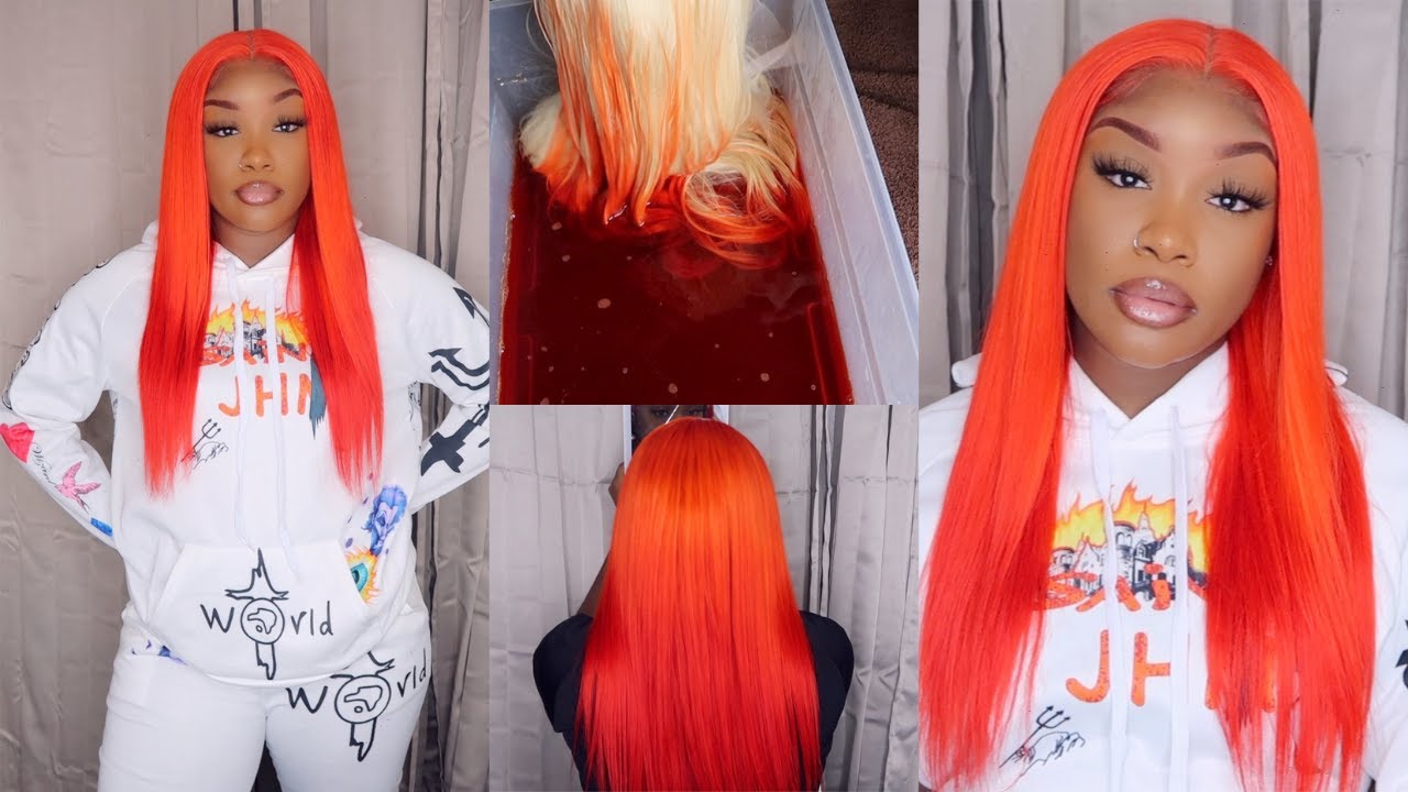 WATCH ME DYE + INSTALL THE BEST 613 LACE FRONT WIG EVER!! | FLAMING HOT ...