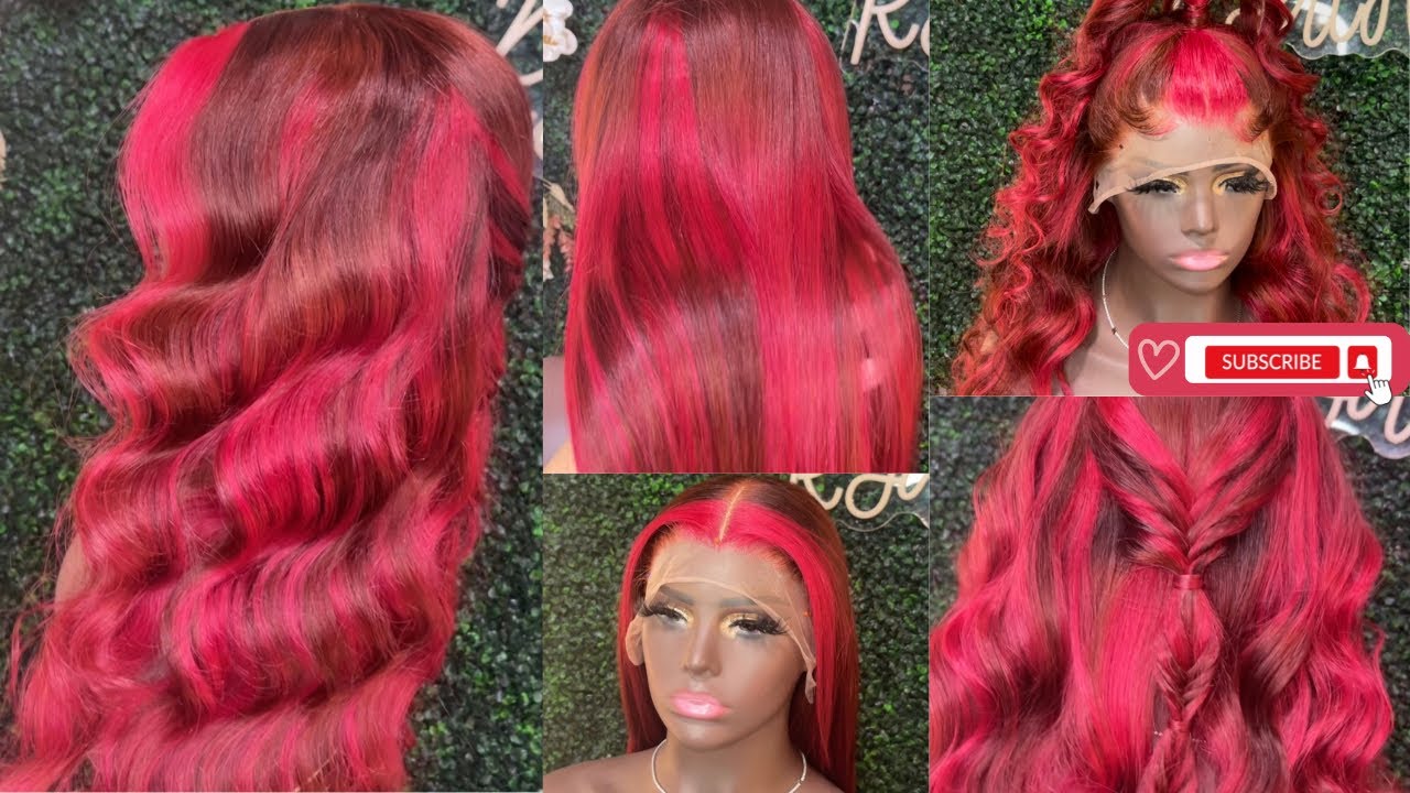 Chocolate /Raspberry Twist Lace Wig FT ADORE Hair Colors🤎🩷 ️ - YouTube