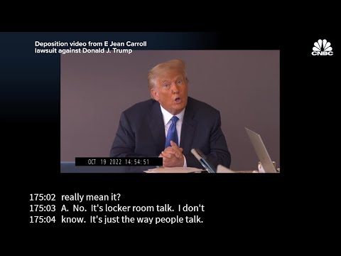 Watch: Video of Trump deposition in rape defamation case