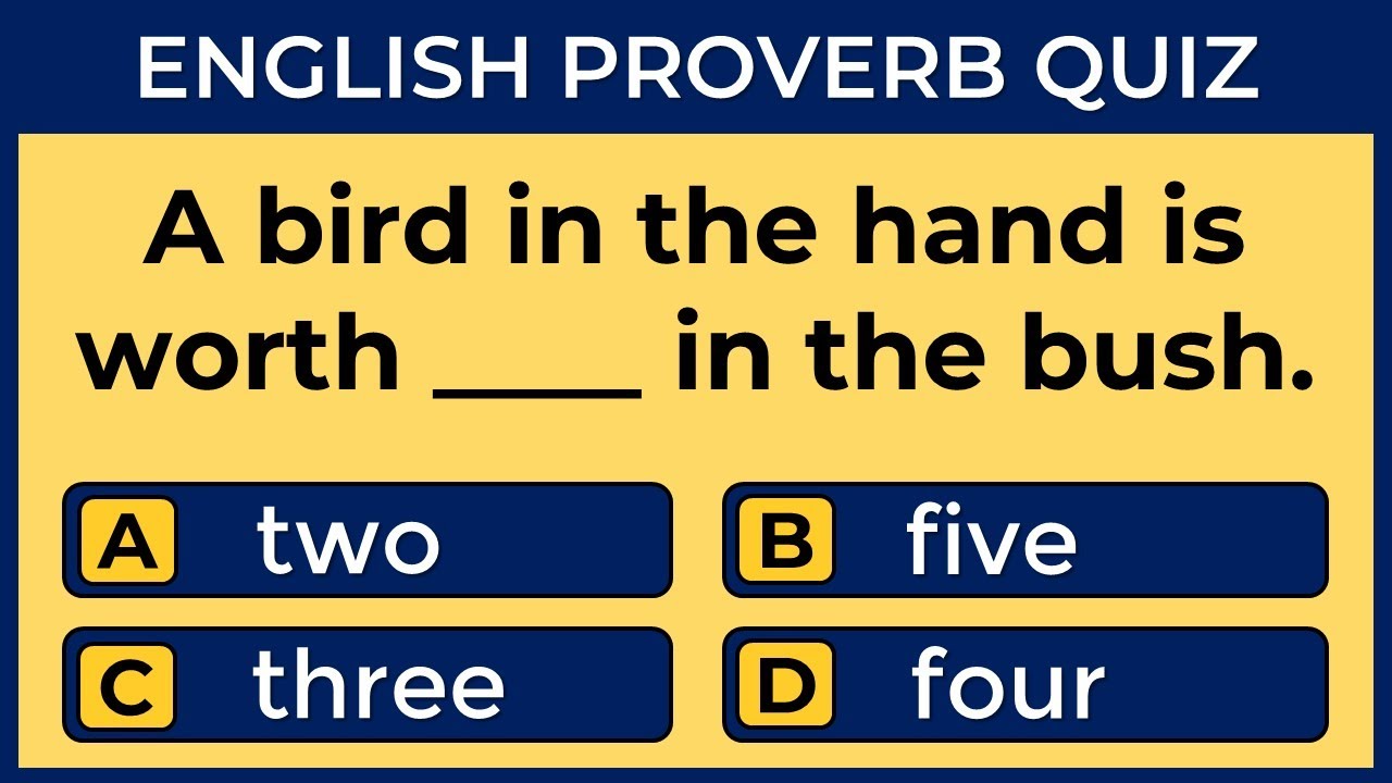 English Proverbs Quiz: Can You Get A Perfect Score? #challenge 1 - YouTube