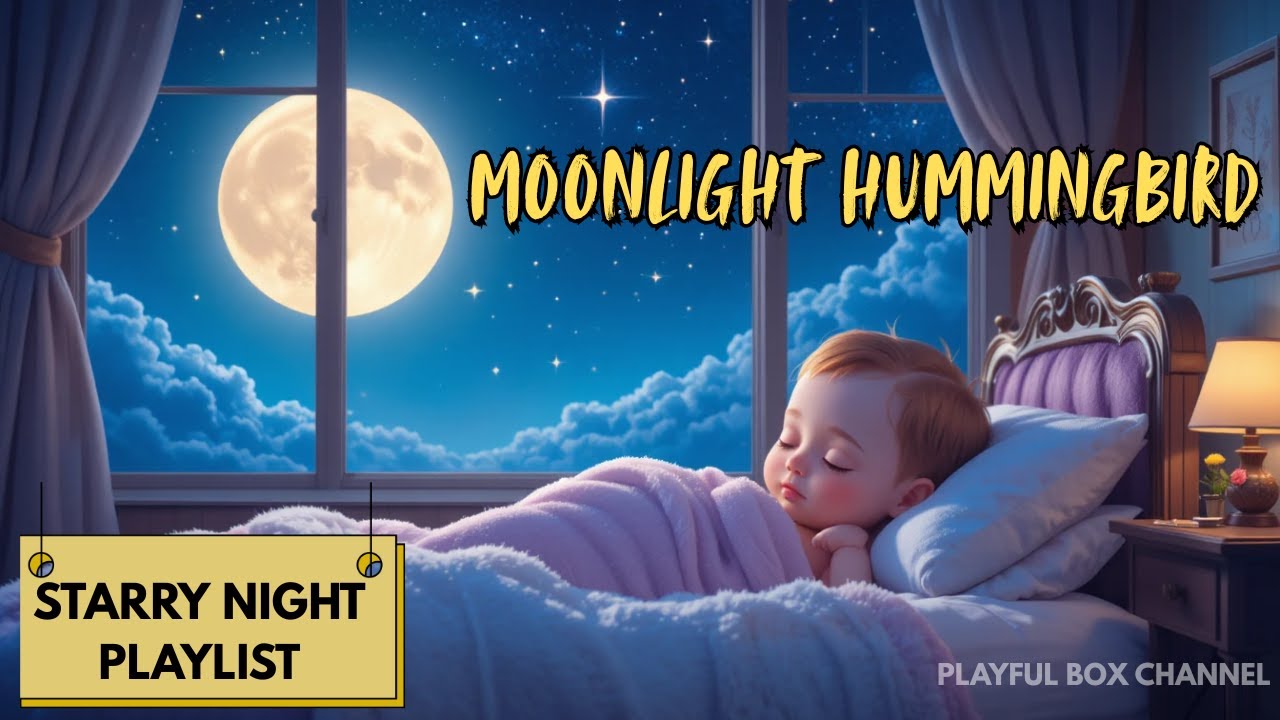 Moonlight Hummingbird Lullaby Sleep Music with Stars & Moon Bedtime ...