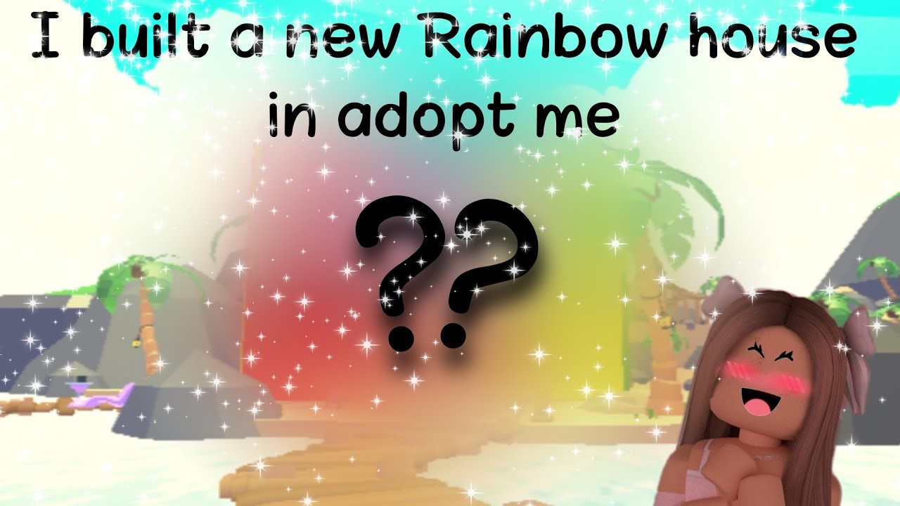I built a new rainbow house in adopt me - YouTube