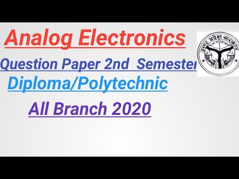 Analog Electronics Question Papers 2nd Semester 2020 Electrical and ...