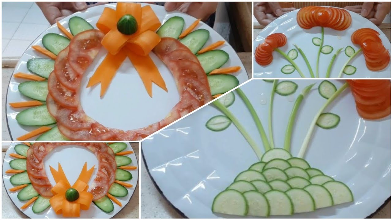 2 Different Vegetable Salad Plating Ideas @IsabelleArt143 - YouTube