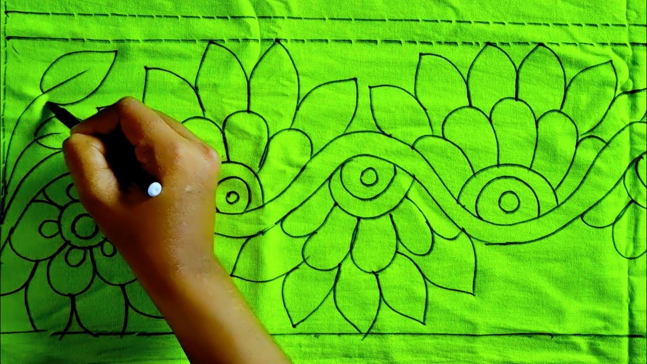 nakshi kantha design drawing tutorial.How to draw a nakshi katha.nakshi ...