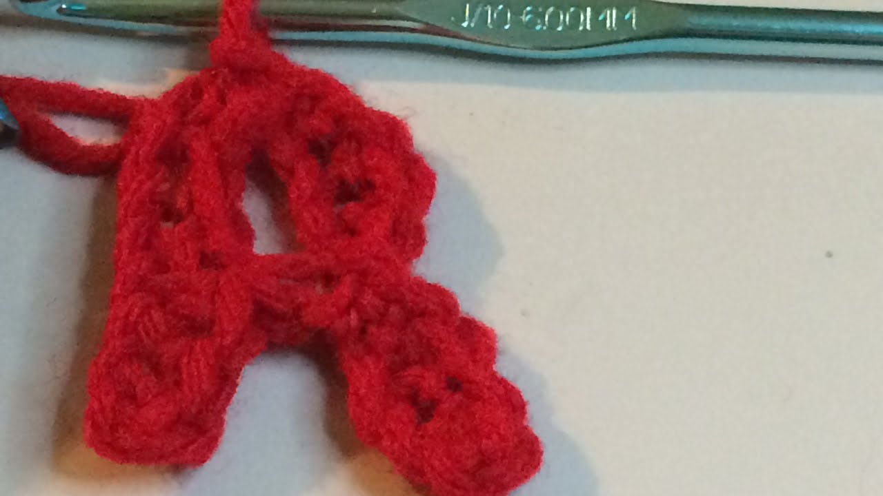 How to crochet the letter R - YouTube