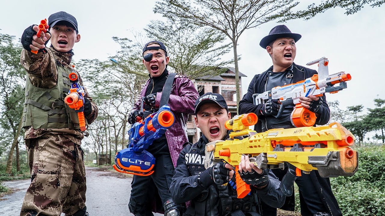 LTT Game Nerf War : Warriors SEAL X Nerf Guns Fight Criminal Group ...