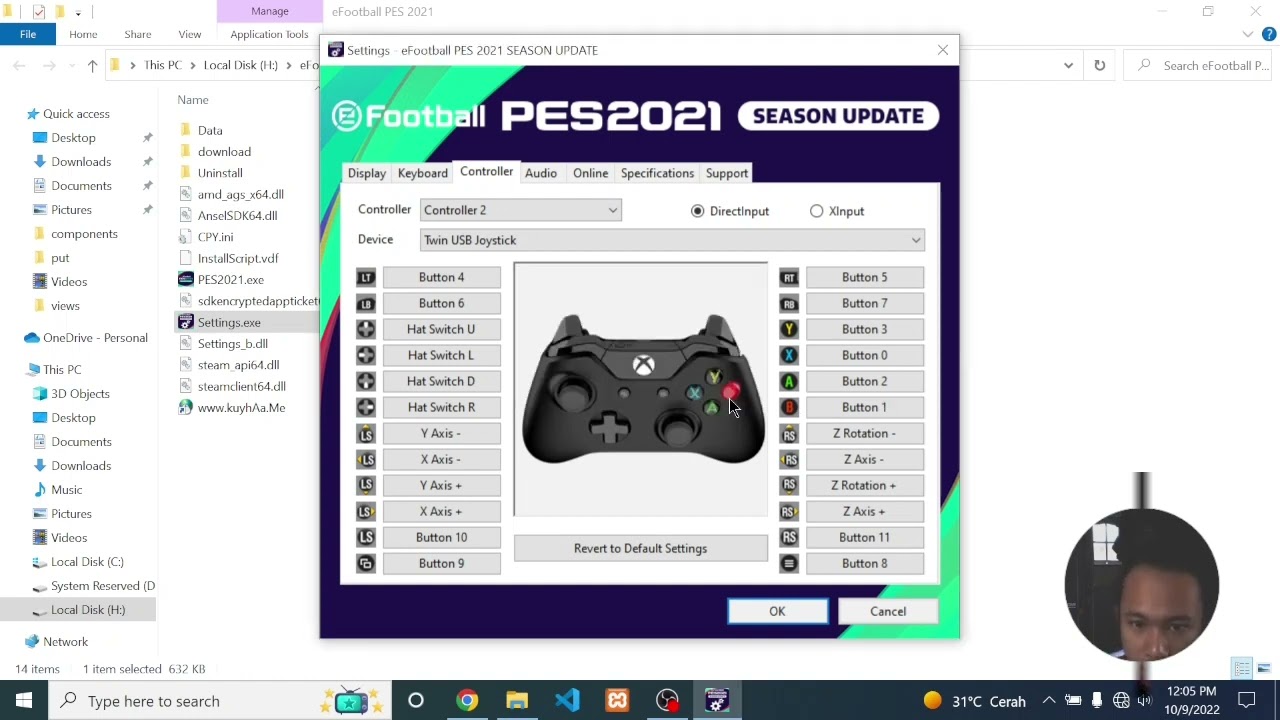 Cara setting stick twin usb di eFootball 2021 (PES) - YouTube