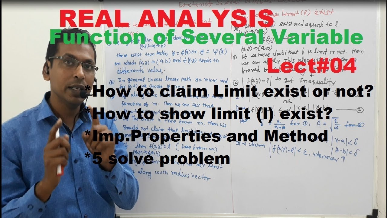 04 How To Claim Limit Exist Or Not In Function Of Several Variables Function Of Several