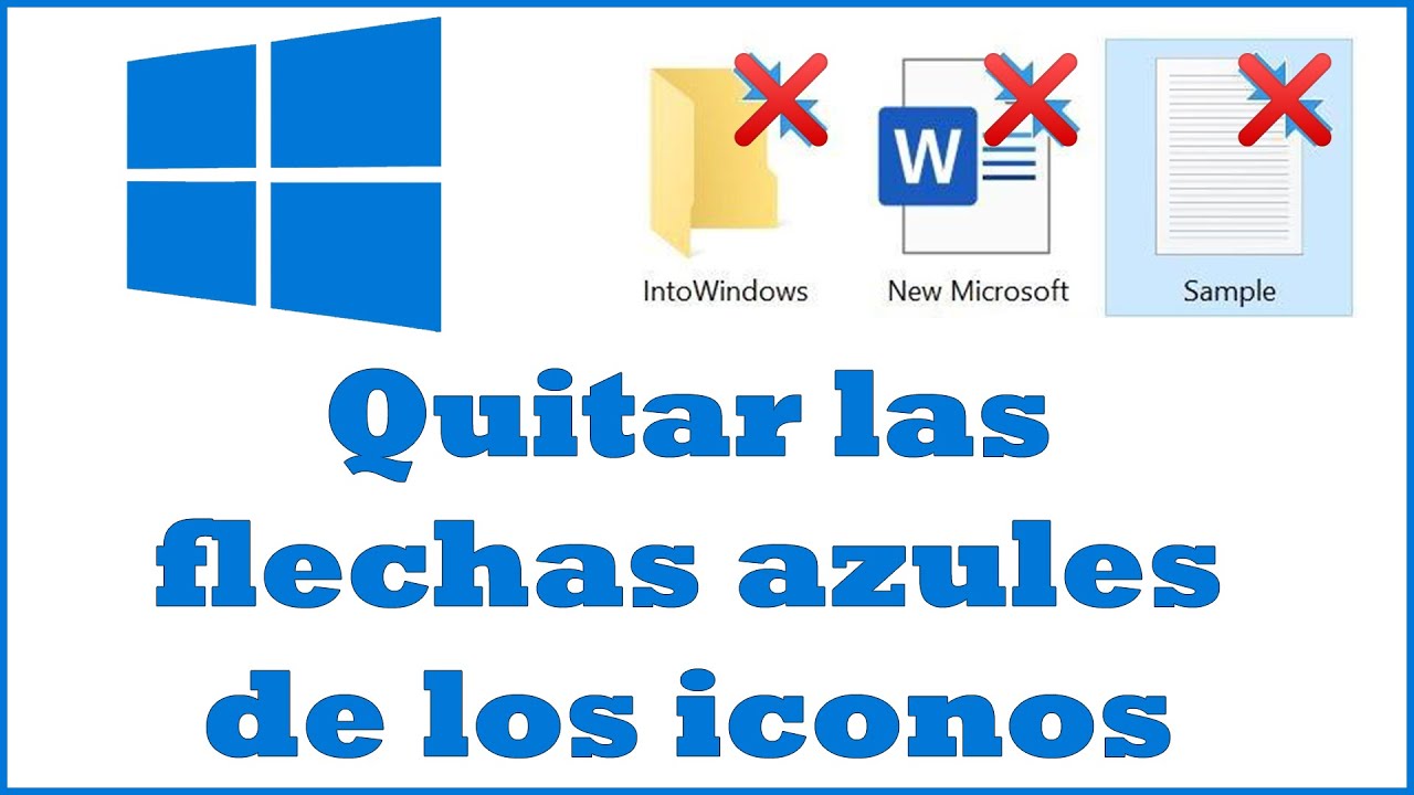 Como QUITAR las 2 FLECHAS AZULES de los Iconos en Windows 10 - Tutorial ...