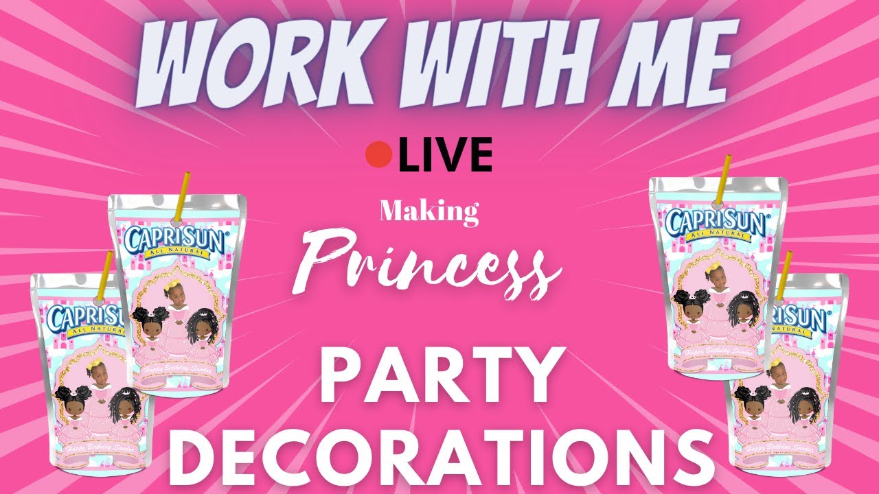 Working on Custom Princess Party Decor - YouTube