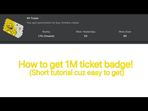 How to get 1M ticket badge Tutorial! | trollge battles roblox - YouTube
