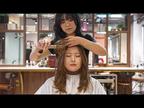 (ASMR) Beautiful Japanese Lady Gets Professional Haircut from Top Stylist in Tokyo, Japan