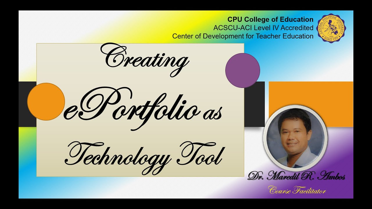 Module 3 Lesson 3 Creating ePortfolio as Technology Tool - YouTube