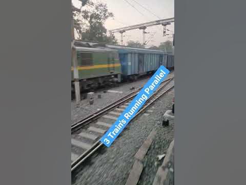 Three Train Running Parallel 1st was Bikaner Dadar SF, 2nd one is WAG9 HC Goods & lastly Demu ...