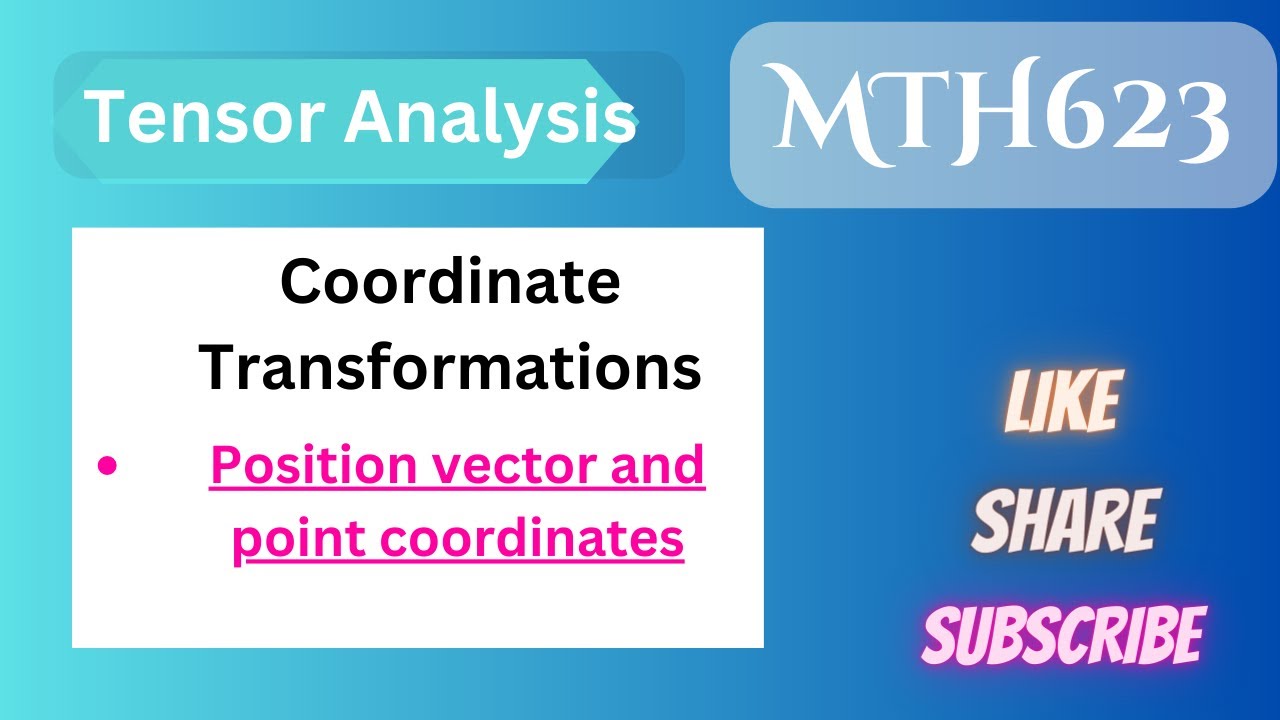 12.Position vector and point coordinates in Coordinate transformations ...