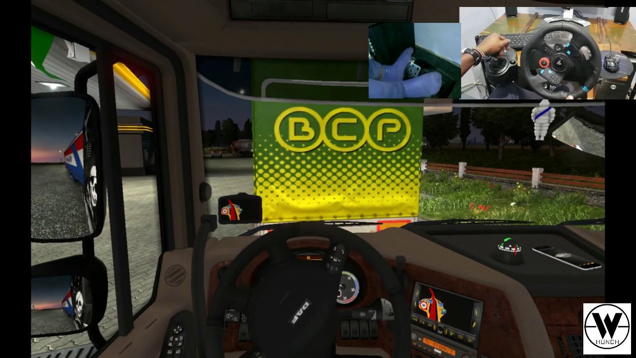 ETS 2 Logitech Gaming wheel with shifter and pedals - YouTube