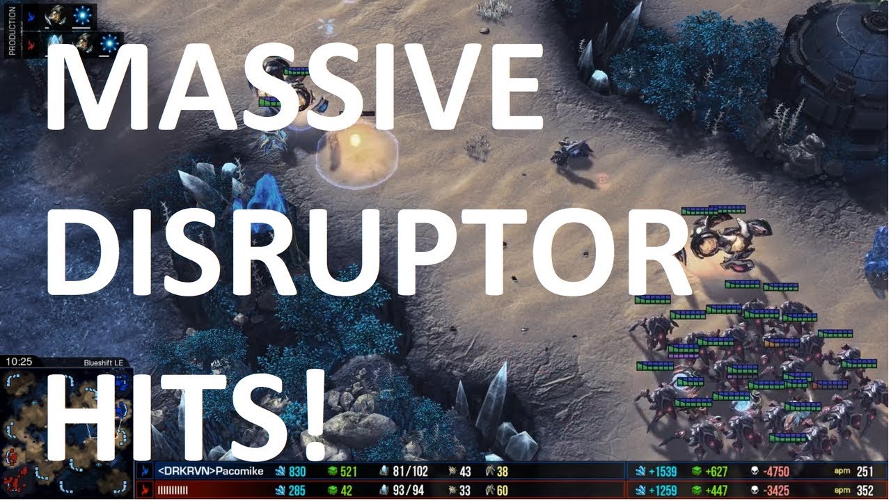 Starcraft 2 - PvP - CRAZY DISRUPTOR HITS! - PartinG vs Pacomike on ...