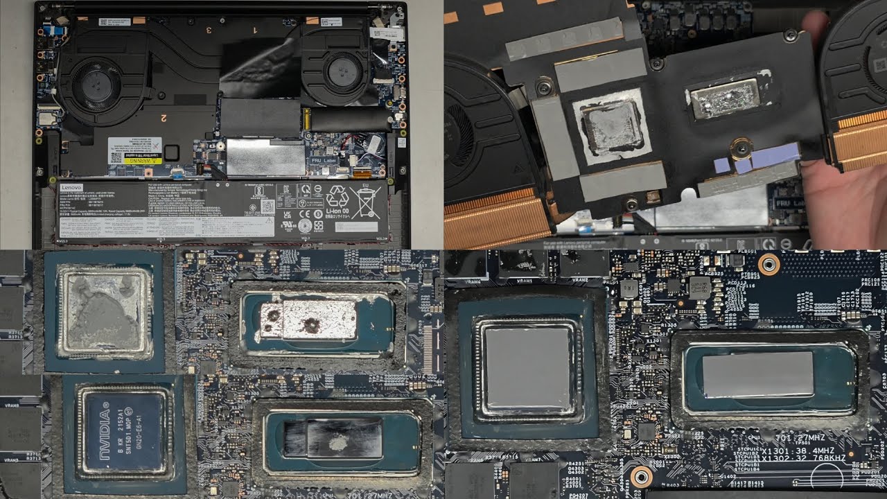 Lenovo ThinkPad P1 Gen 5 Disassembly Thermal Paste LTT Linus Tech Tips PTM7950 Replacement ...