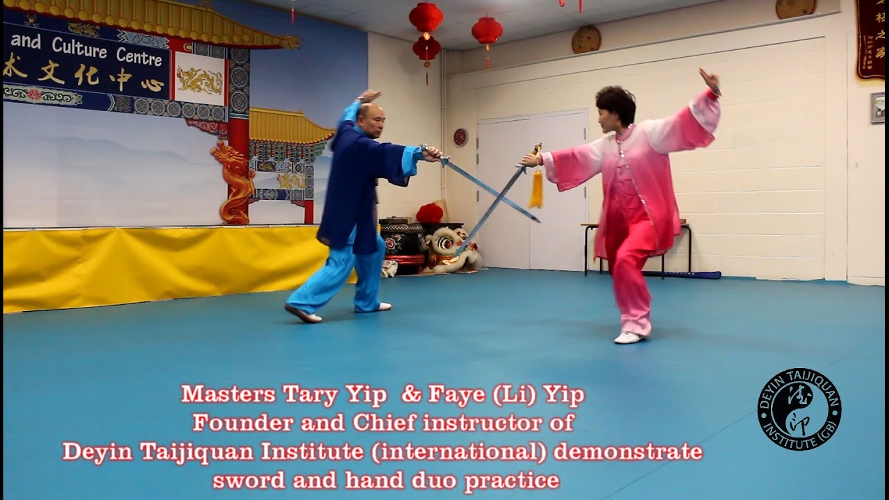 Wudang sword and Tai Chi two man practice - YouTube
