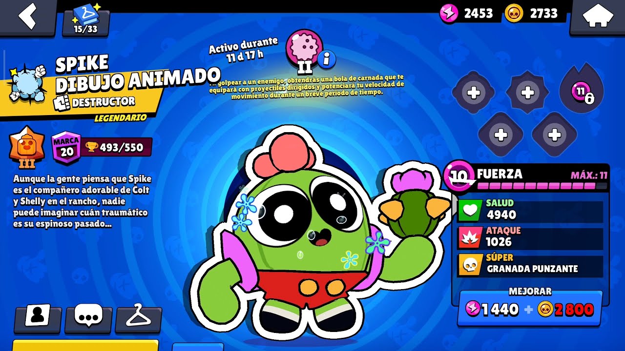 Jugando brawl stars por quintá vez (con Spike dibujo animado) - YouTube