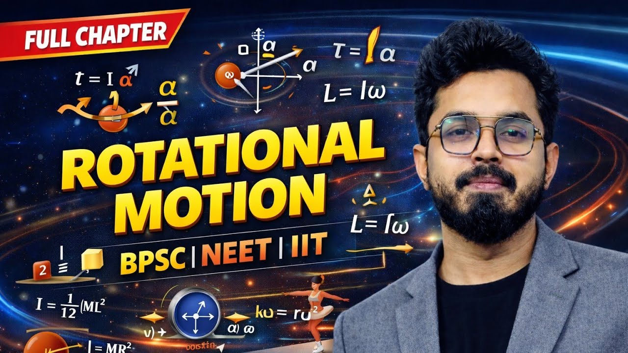 Rotational Motion Complete Chapter | Torque, MOI, Rolling | Class 11 ...