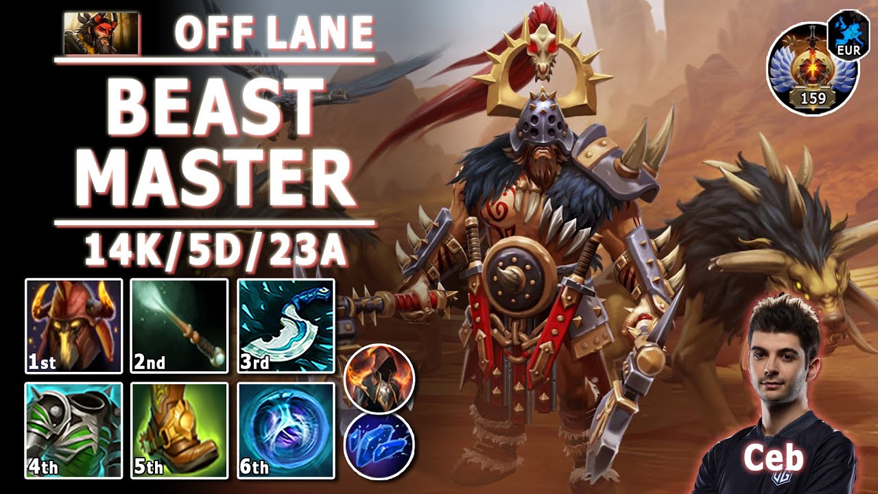 Beastmaster Off Lane | 7.32d | Ceb Pos 3 BM Play | Dota 2 Immortal ...