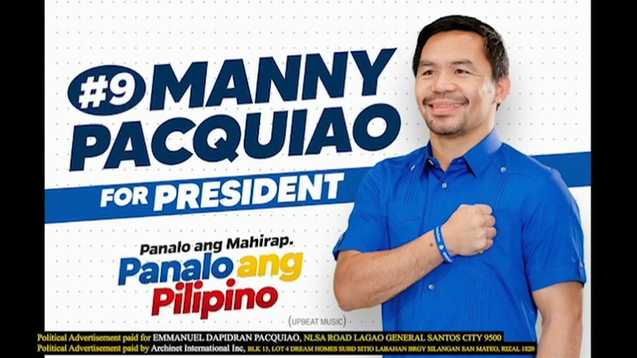 PACQUIAO, MANNY PACMAN (PROMDI) Paid TV Ad April 28 to May 7, 2022 30s ...